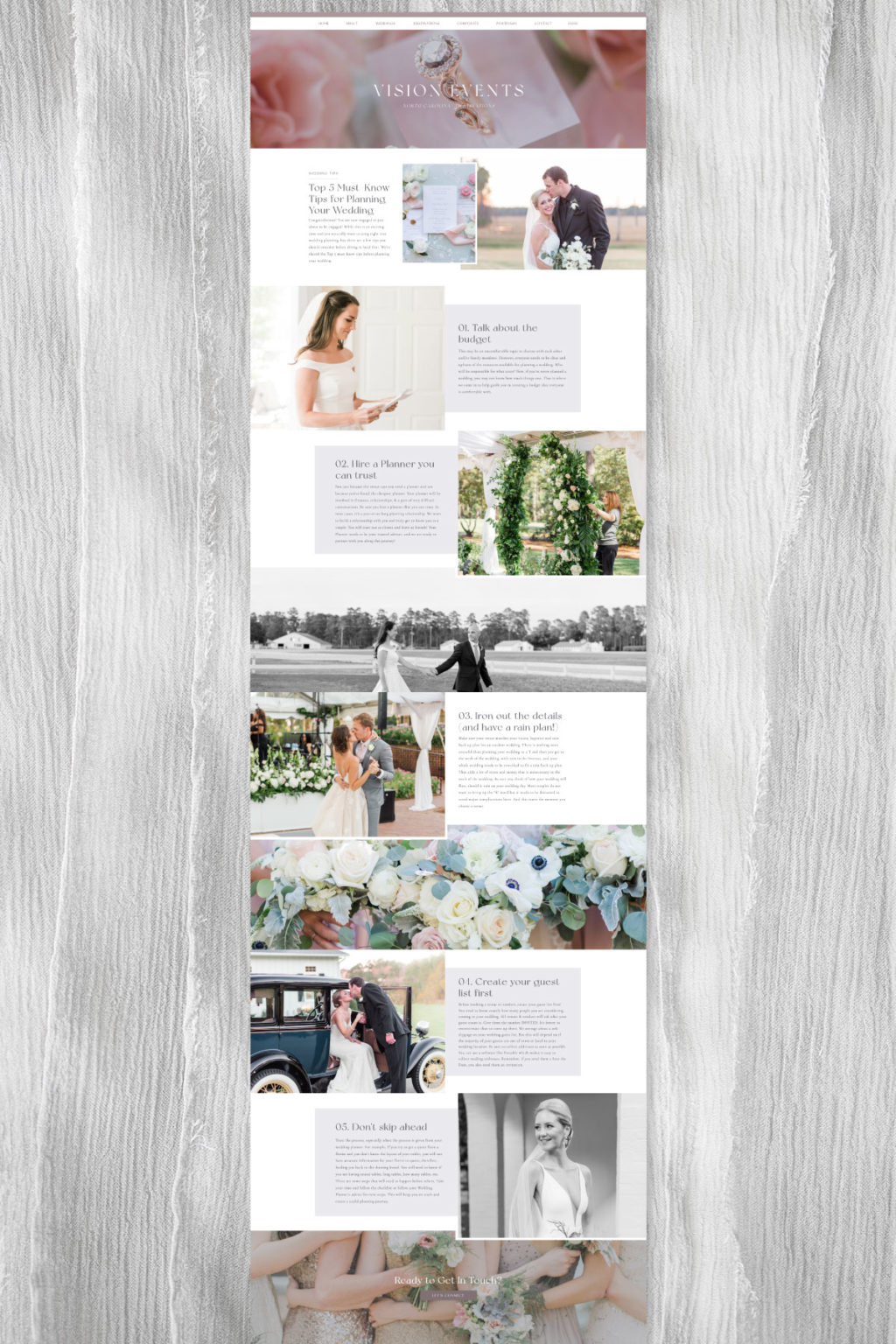 Custom Brand + Showit Website Reveal | Vision Events - b is for bonnie ...